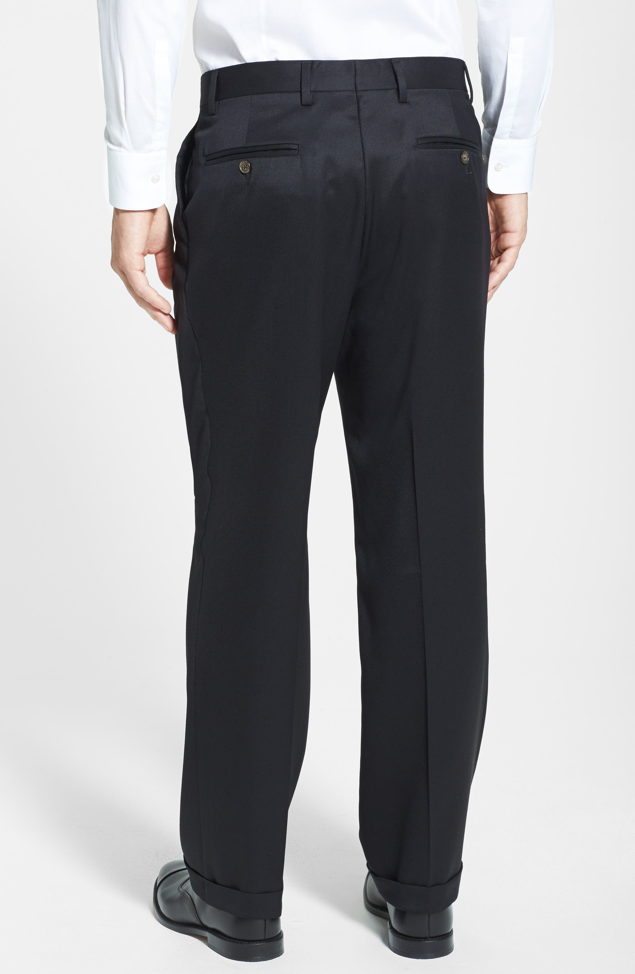 Berle Pleated Classic Fit Wool Gabardine Dress Pants | Nordstrom