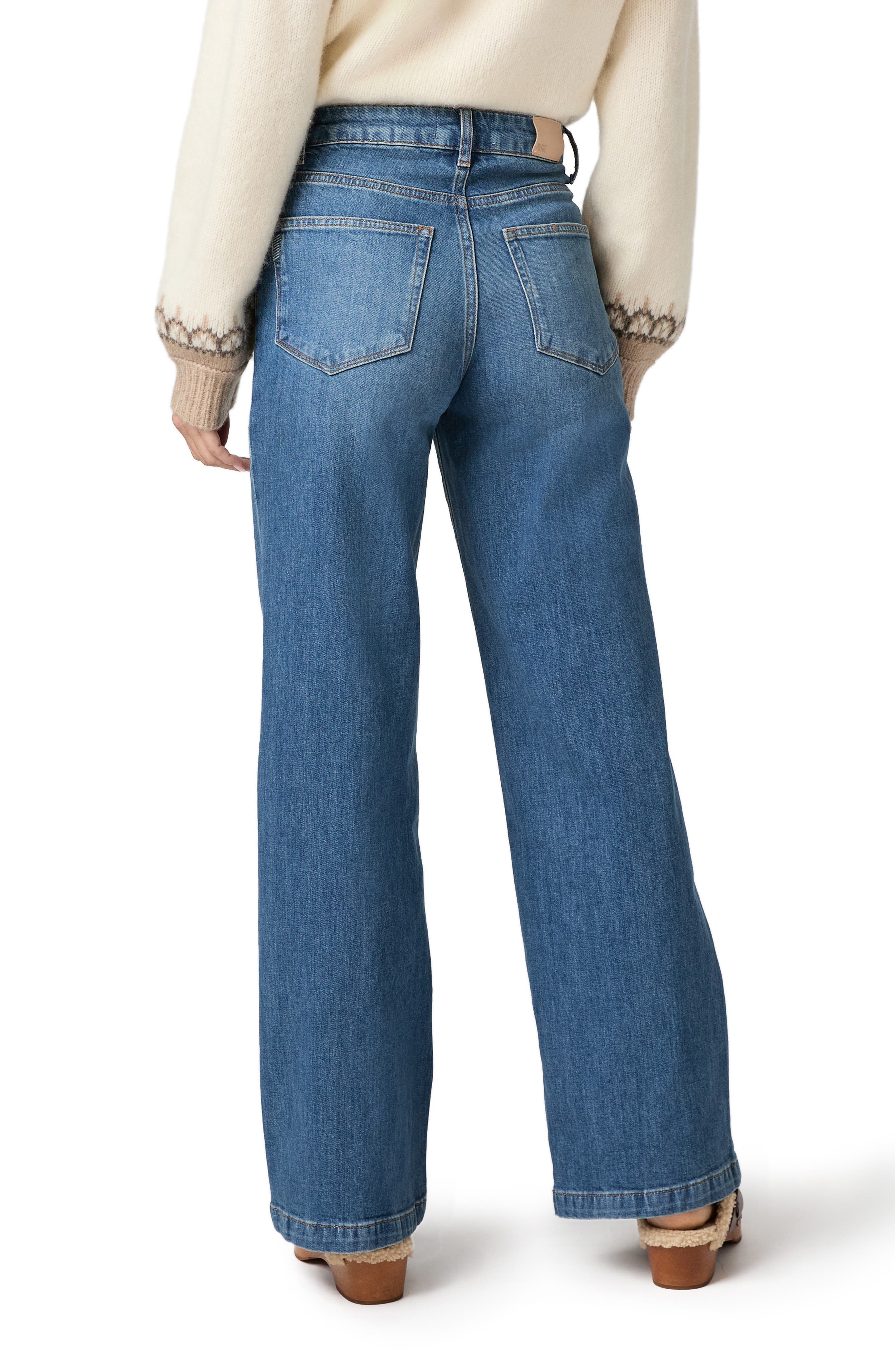 Anessa Button Pocket High Waist Wide Leg Jeans (Women) | Nordstromrack