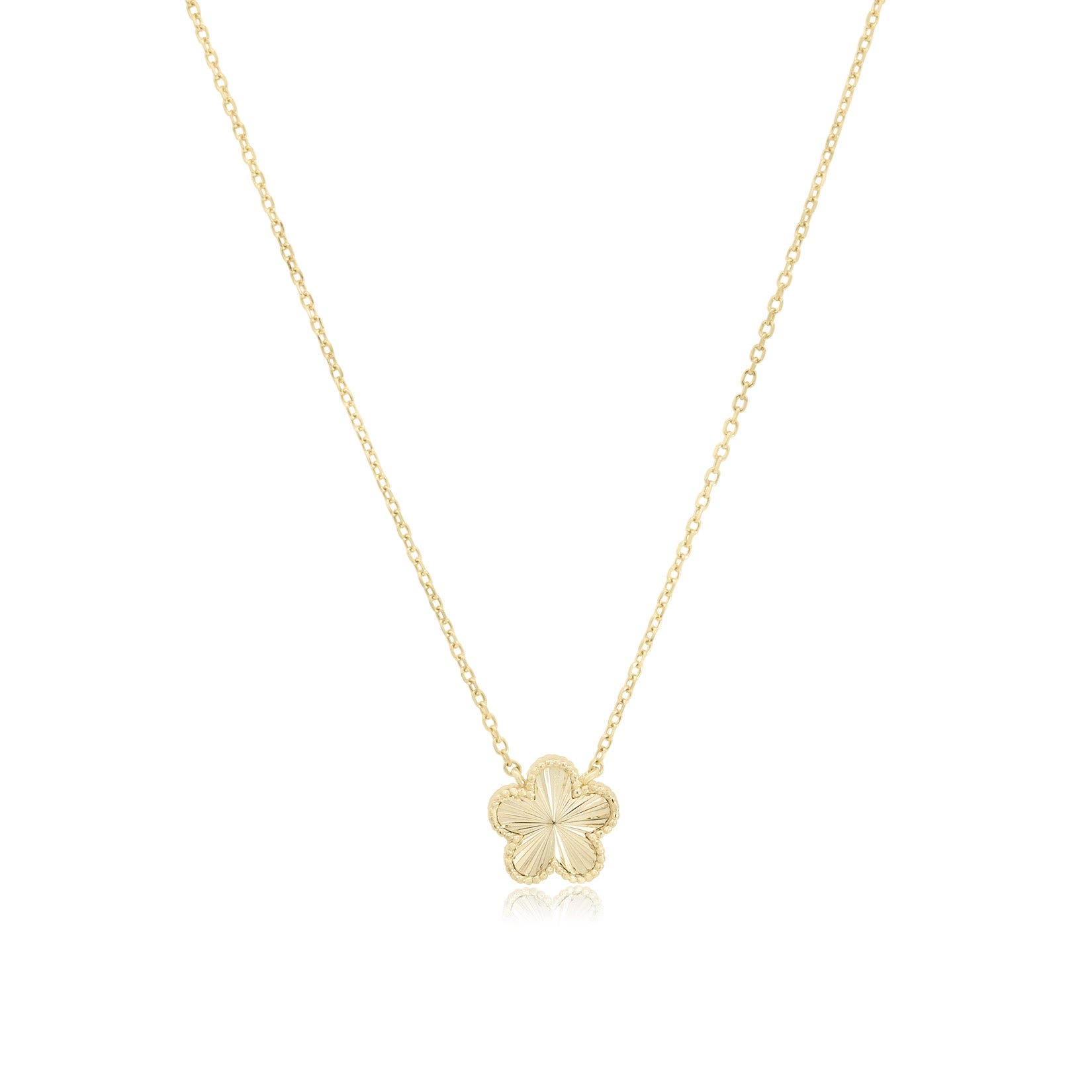 The Lovery Fine Jewelry Fluted Single Flower Necklace | Nordstrom