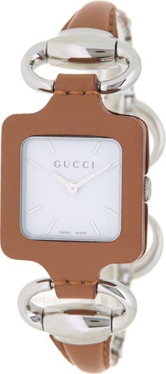 Gucci Women's Leather & Link Bracelet Watch, 26mm | Nordstromrack