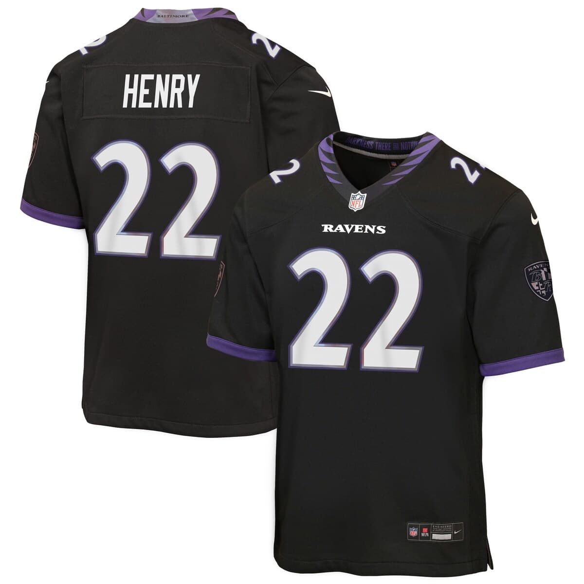 Nike Youth Nike Derrick Henry Black Baltimore Ravens Alternate Game ...