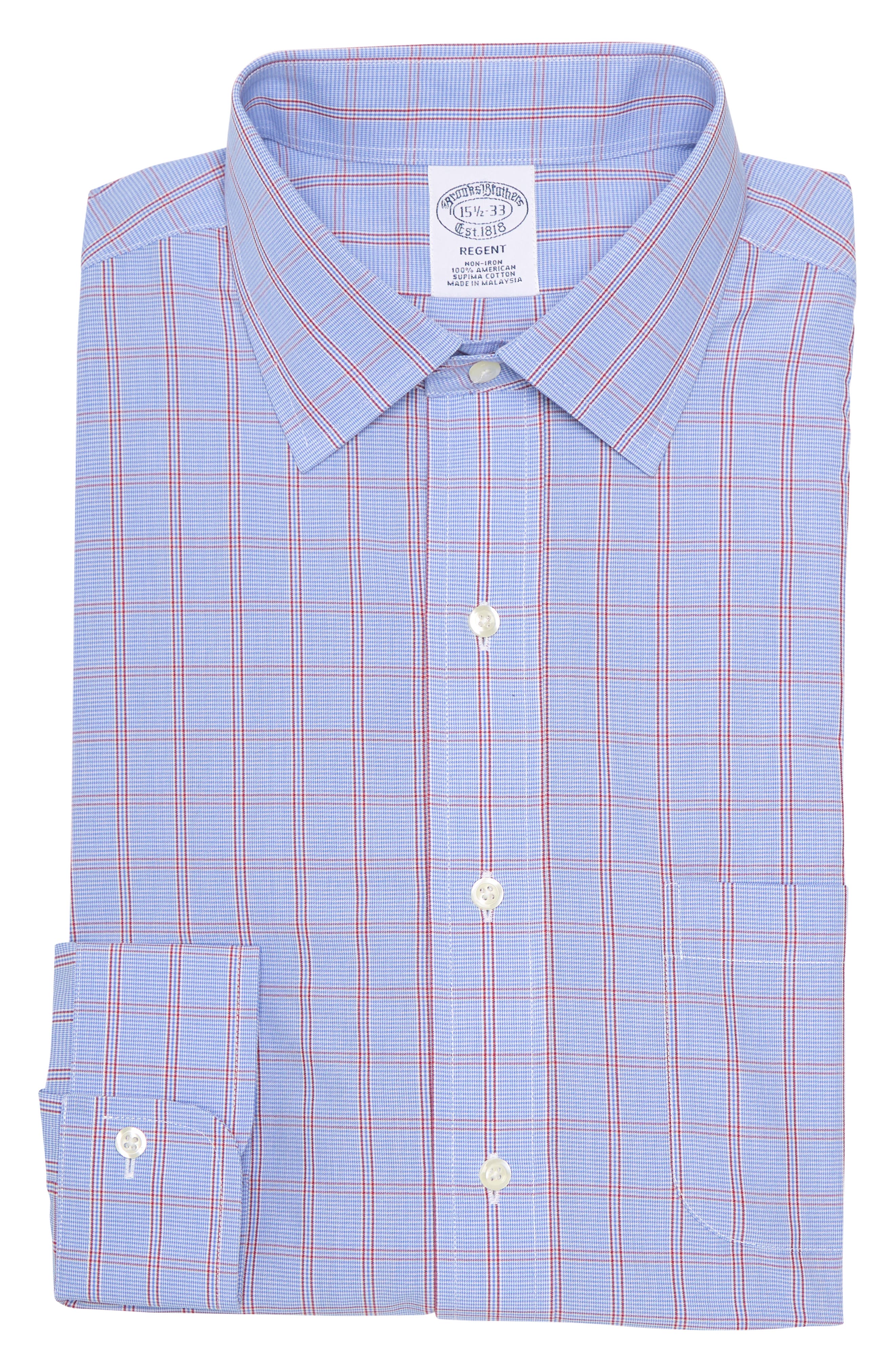 Brooks Brothers Plaid Non-Iron Regent Fit Dress Shirt | Nordstromrack
