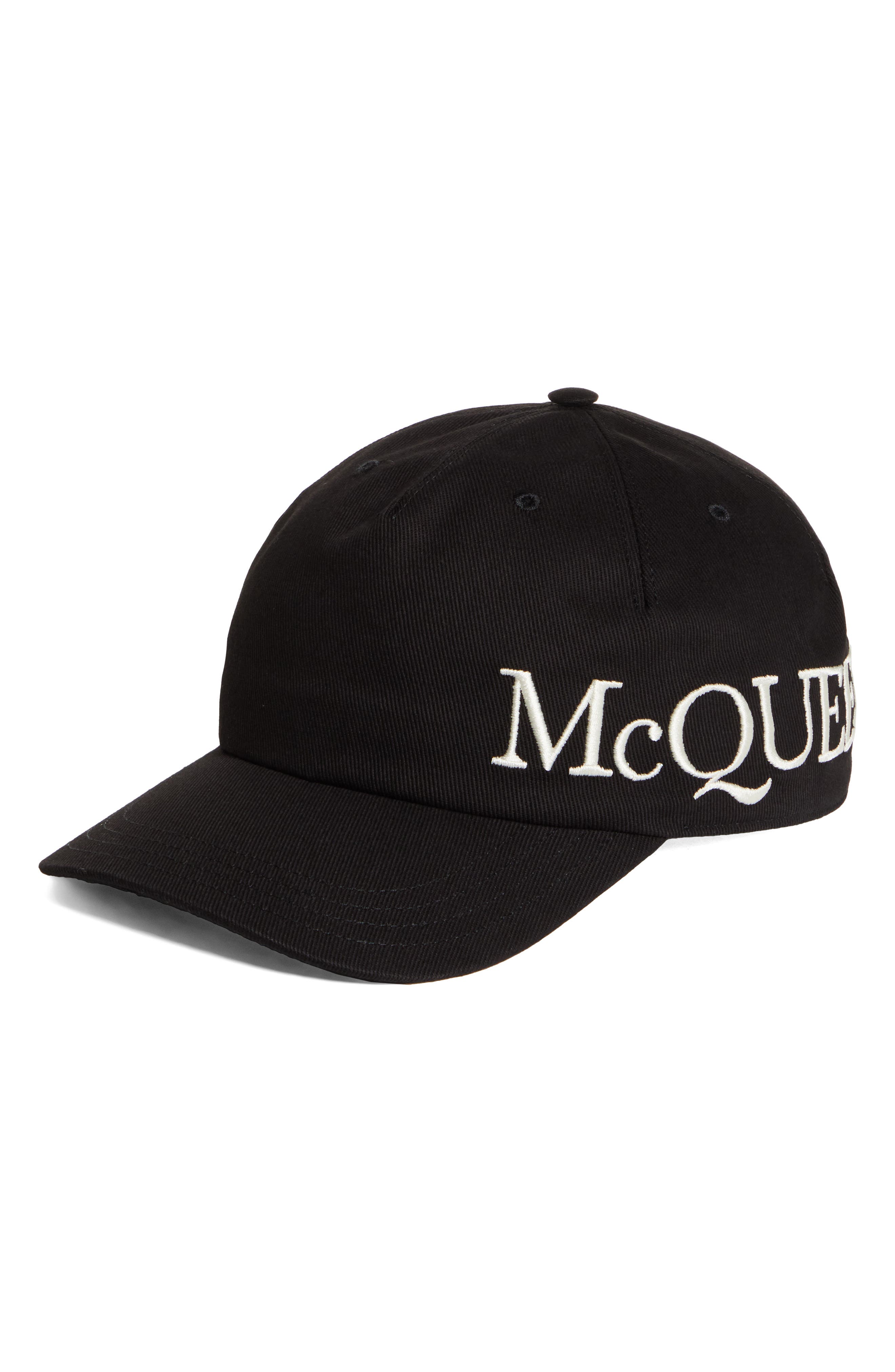 McQueen Men's Oversize Embroidered MCQ Baseball Cap | Nordstrom