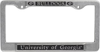 CARSON INDUSTRIES Pewter Georgia Bulldogs Team Name License Plate Frame ...