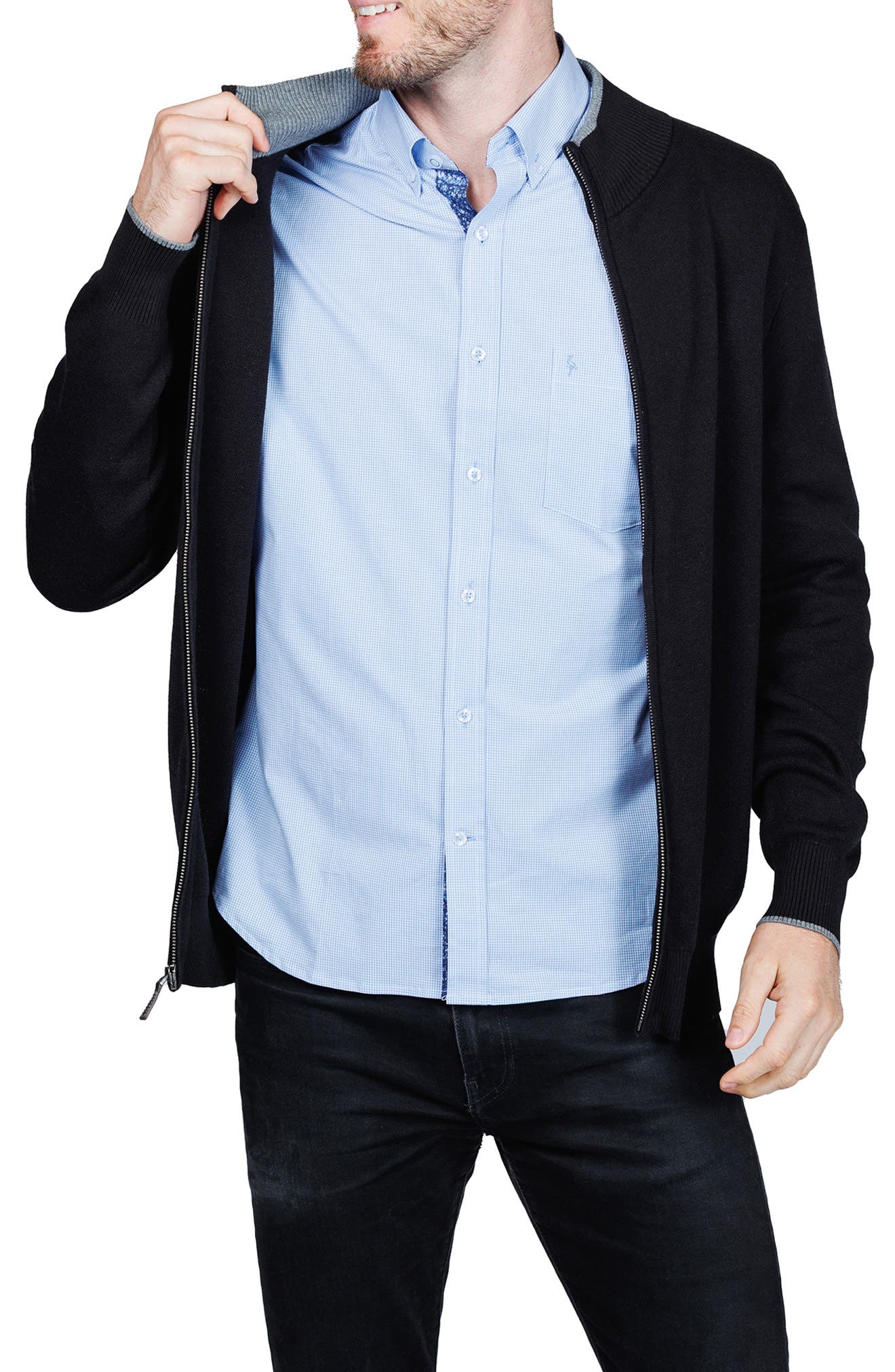 TailorByrd Fine Knit Full Zip Jacket | Nordstromrack