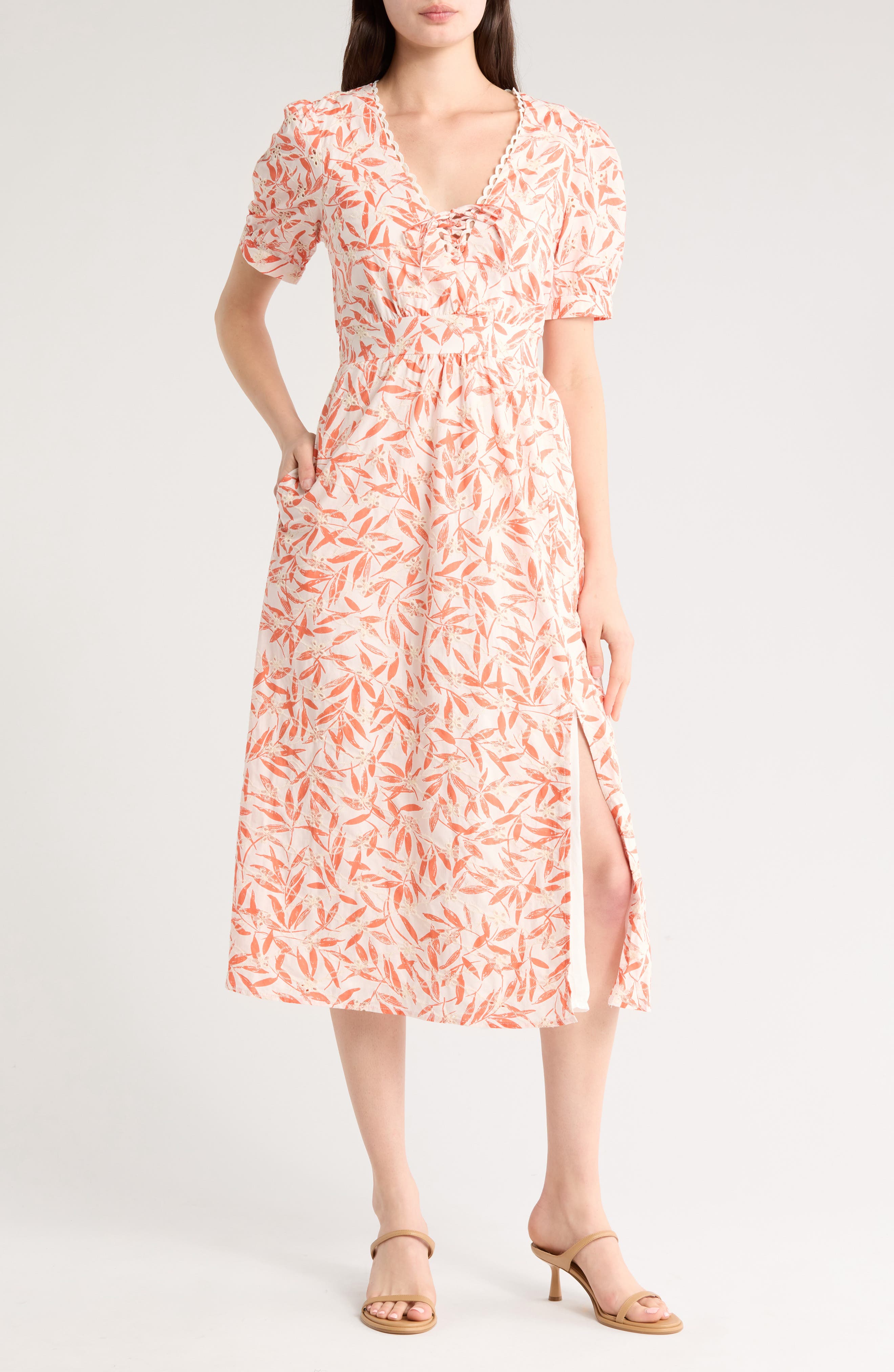 Lost + Wander Enamour Short Sleeve Midi Dress | Nordstromrack
