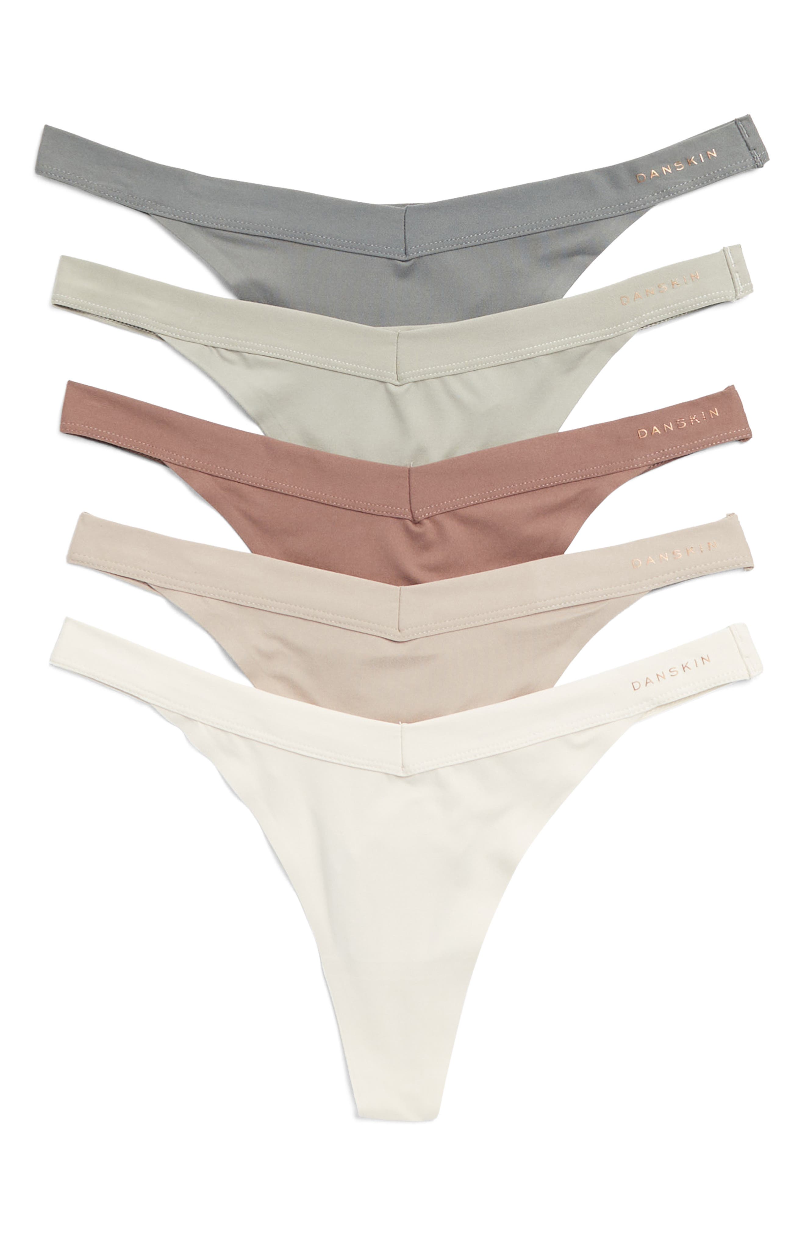 Danskin 5-Pack Brushed Micro Thongs | Nordstromrack
