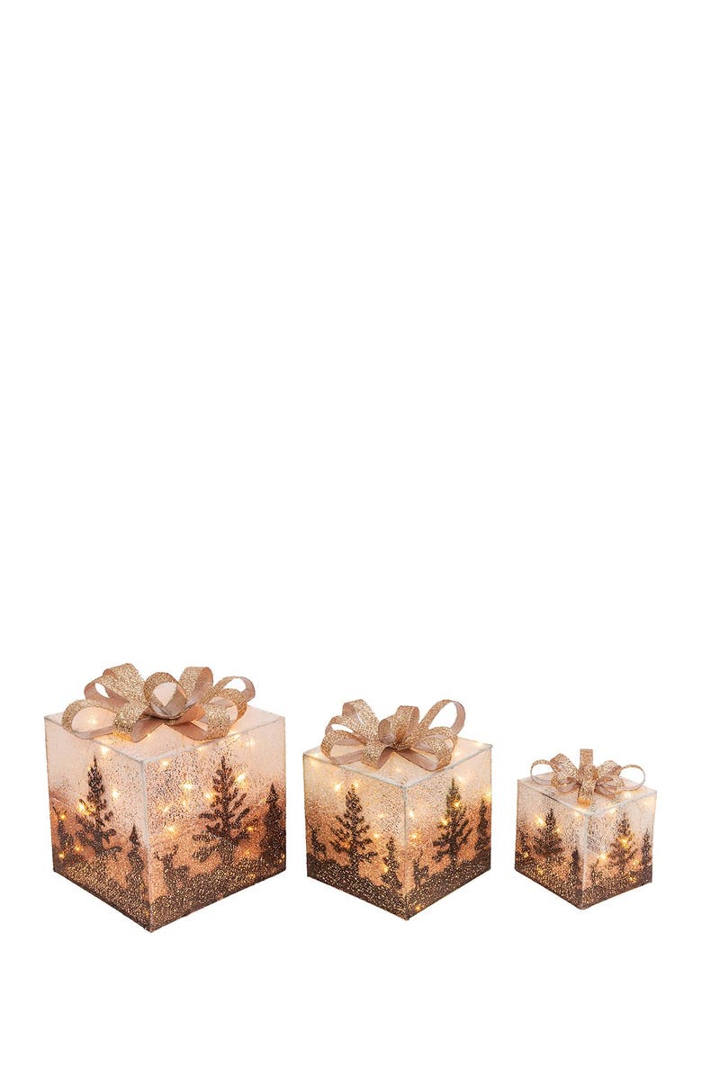 GERSON COMPANY Electric Operated Lighted Holiday Jewel Gift Box Decor ...