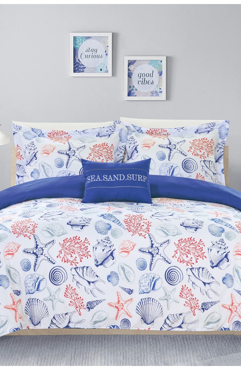 CHIC King Candace Reversible Sea Sand Surf Theme Printed Design Duvet ...