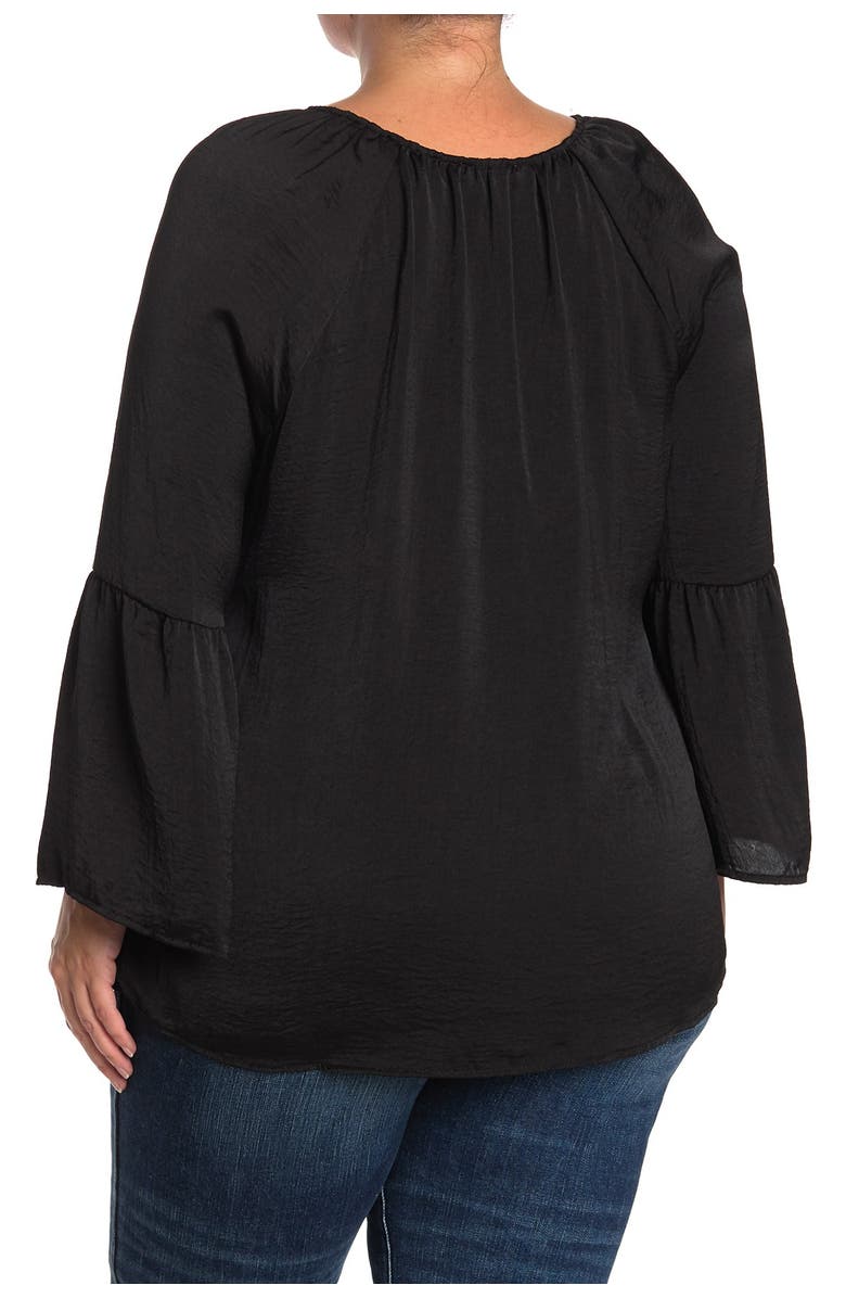 COMO VINTAGE Long Sleeve Tie Front Top | Nordstromrack