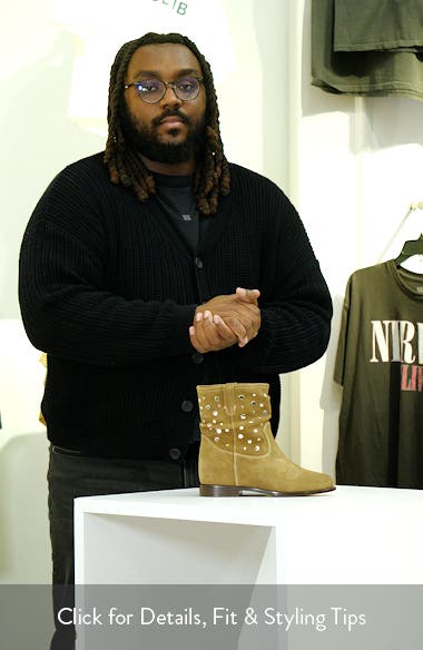 Linea Paolo Terry Studded Slouchy Bootie (Women) | Nordstromrack