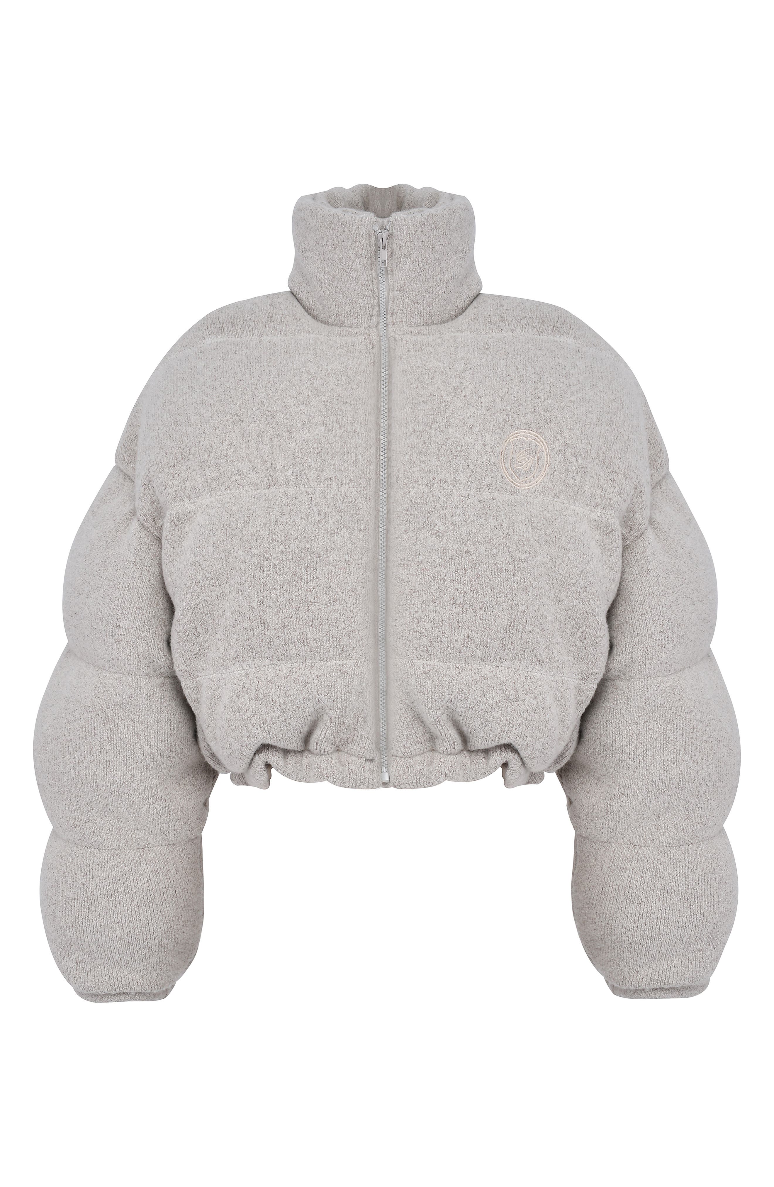 HOUSE OF CB Pascal Knit Crop Puffer Jacket | Nordstrom