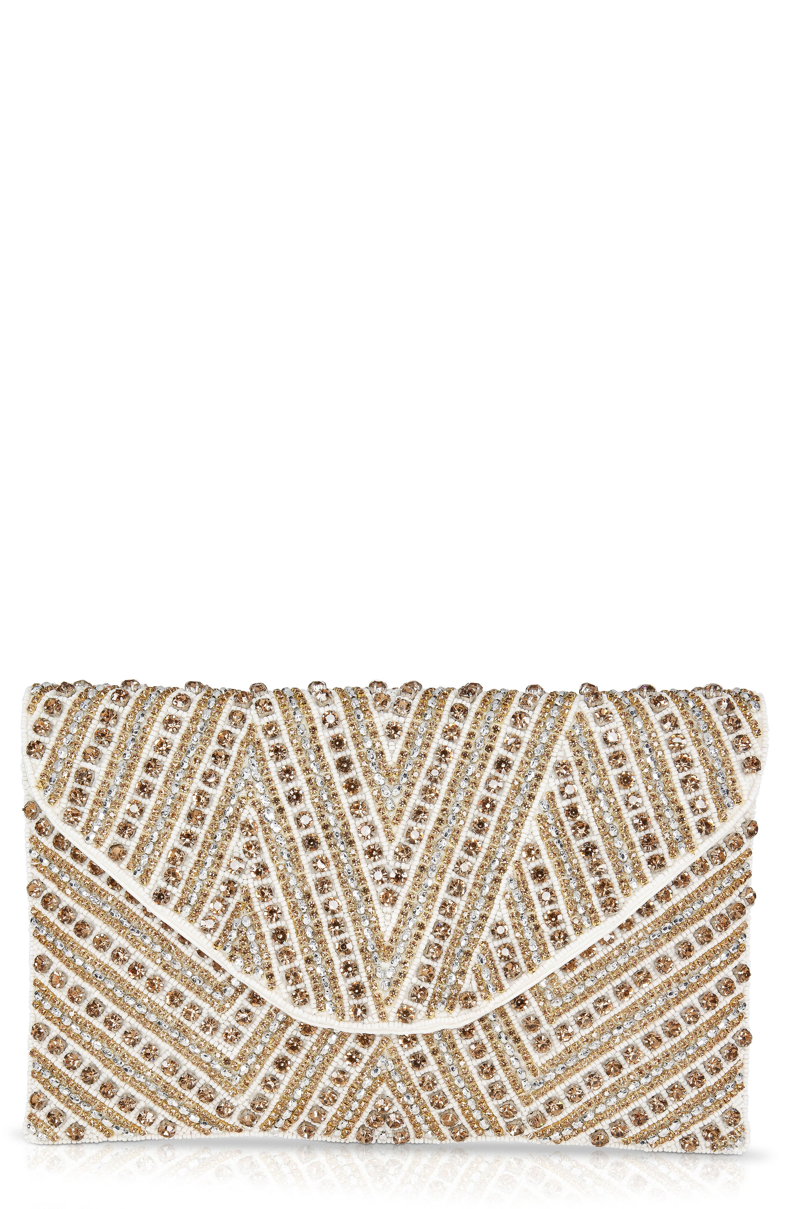 Jewel Badgley Mischka Emma Beaded Envelope Clutch | Nordstromrack