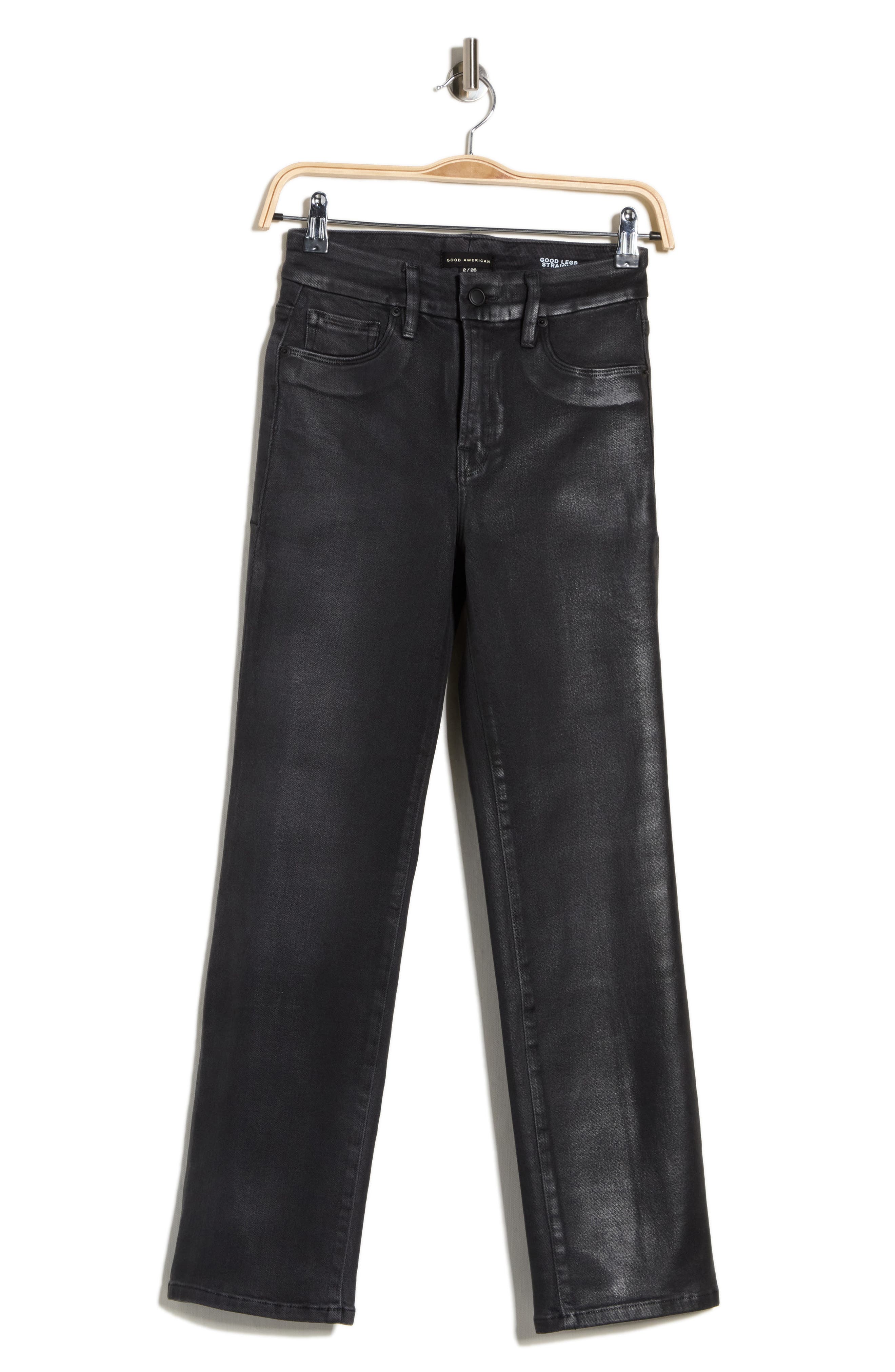 Good American Soft Tech Good Legs Straight Jeans | Nordstromrack