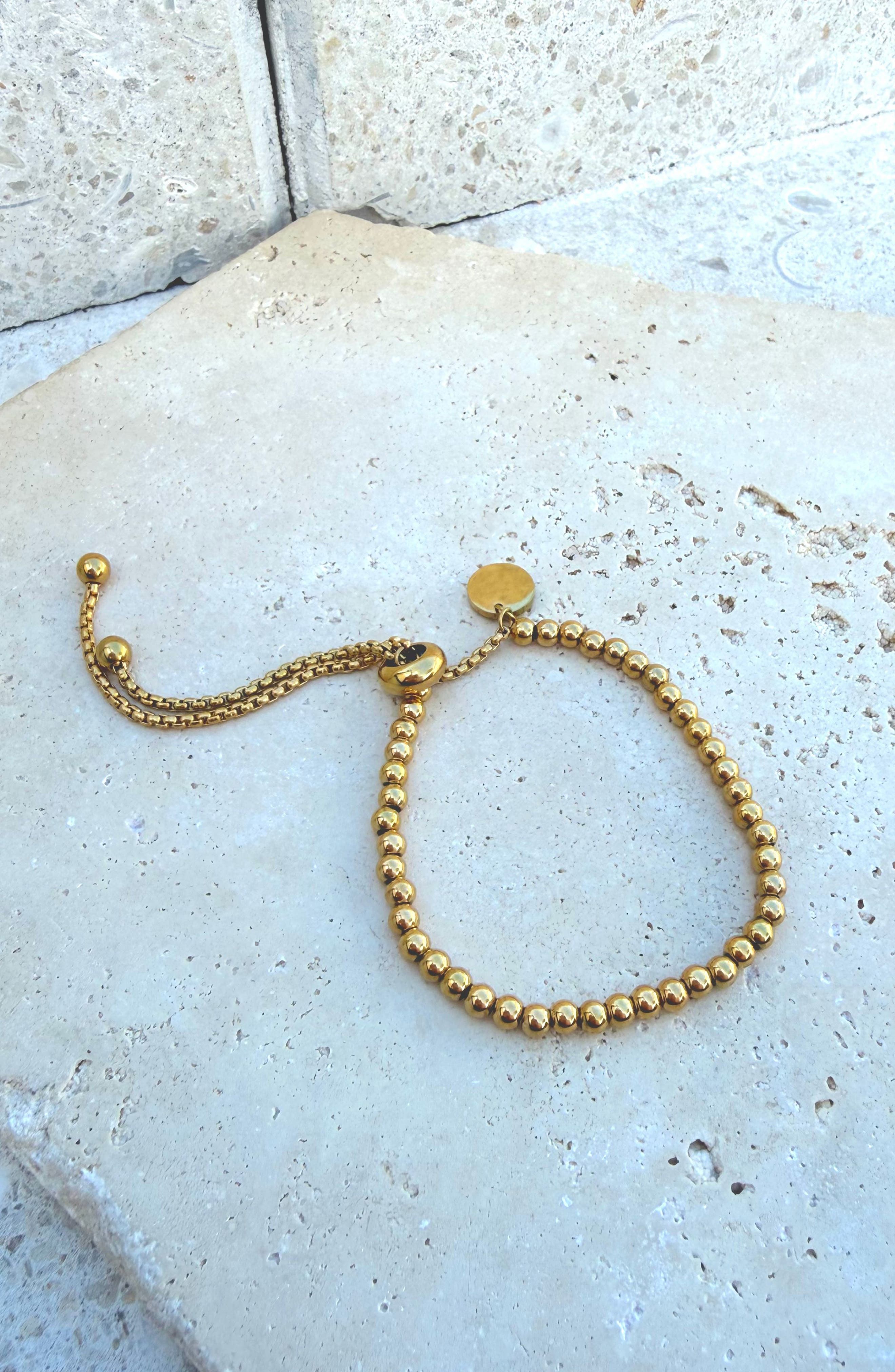 Adornia 18K Gold Plated Beaded Slider Bracelet | Nordstromrack