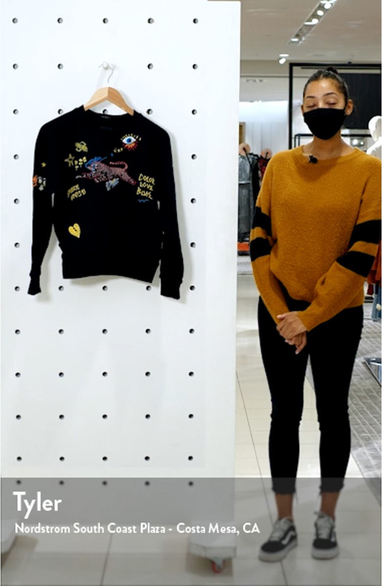 MOTHER 'The Square' Destroyed Graphic Pullover Sweatshirt | Nordstromrack