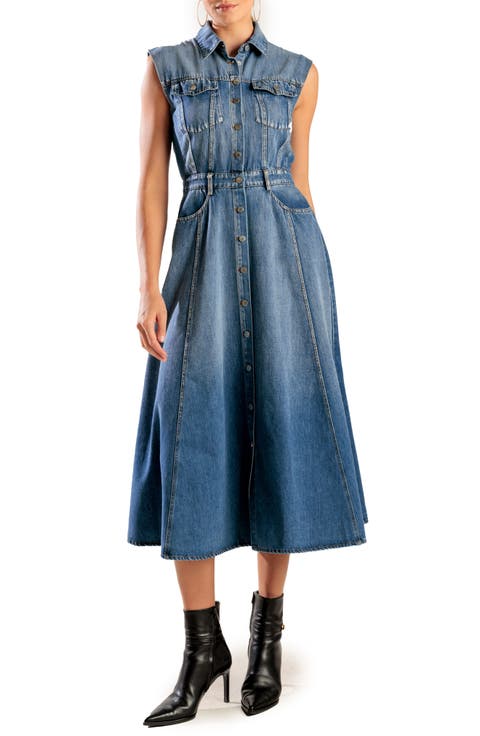 Women's Denim Midi Dresses | Nordstrom