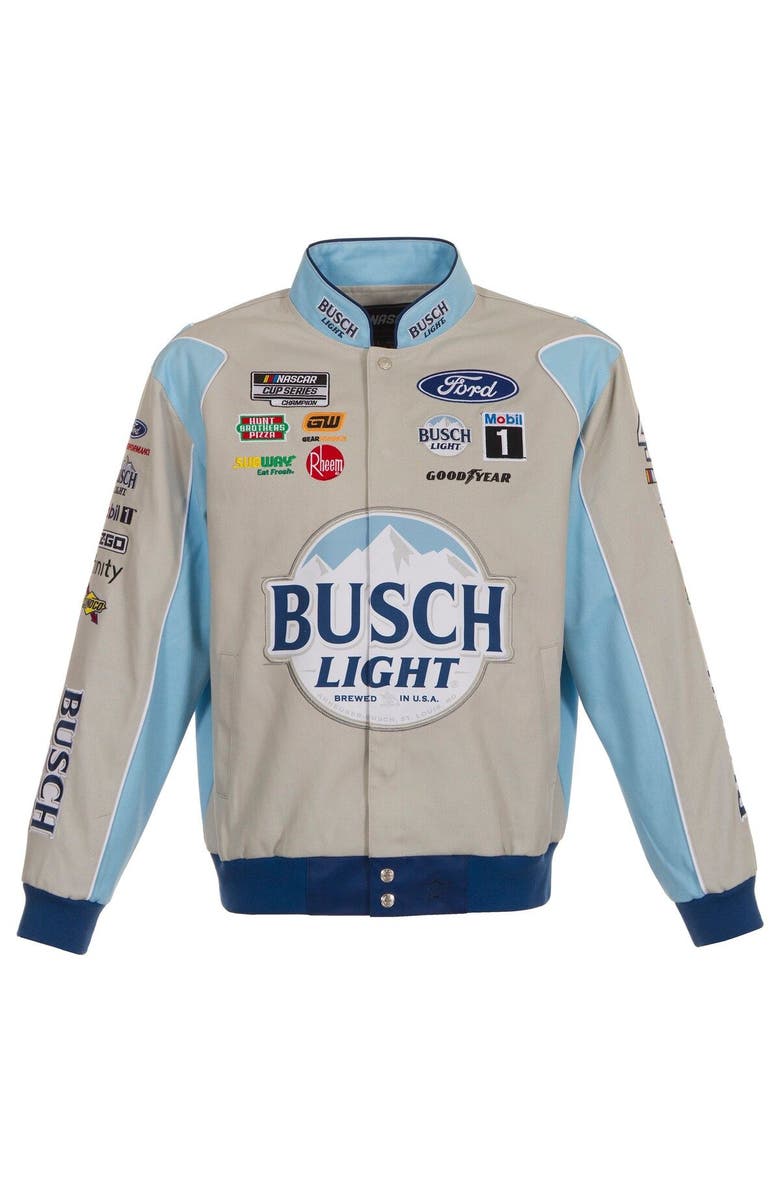 JH DESIGN Men's JH Design Gray Kevin Harvick Busch Light Twill Driver ...