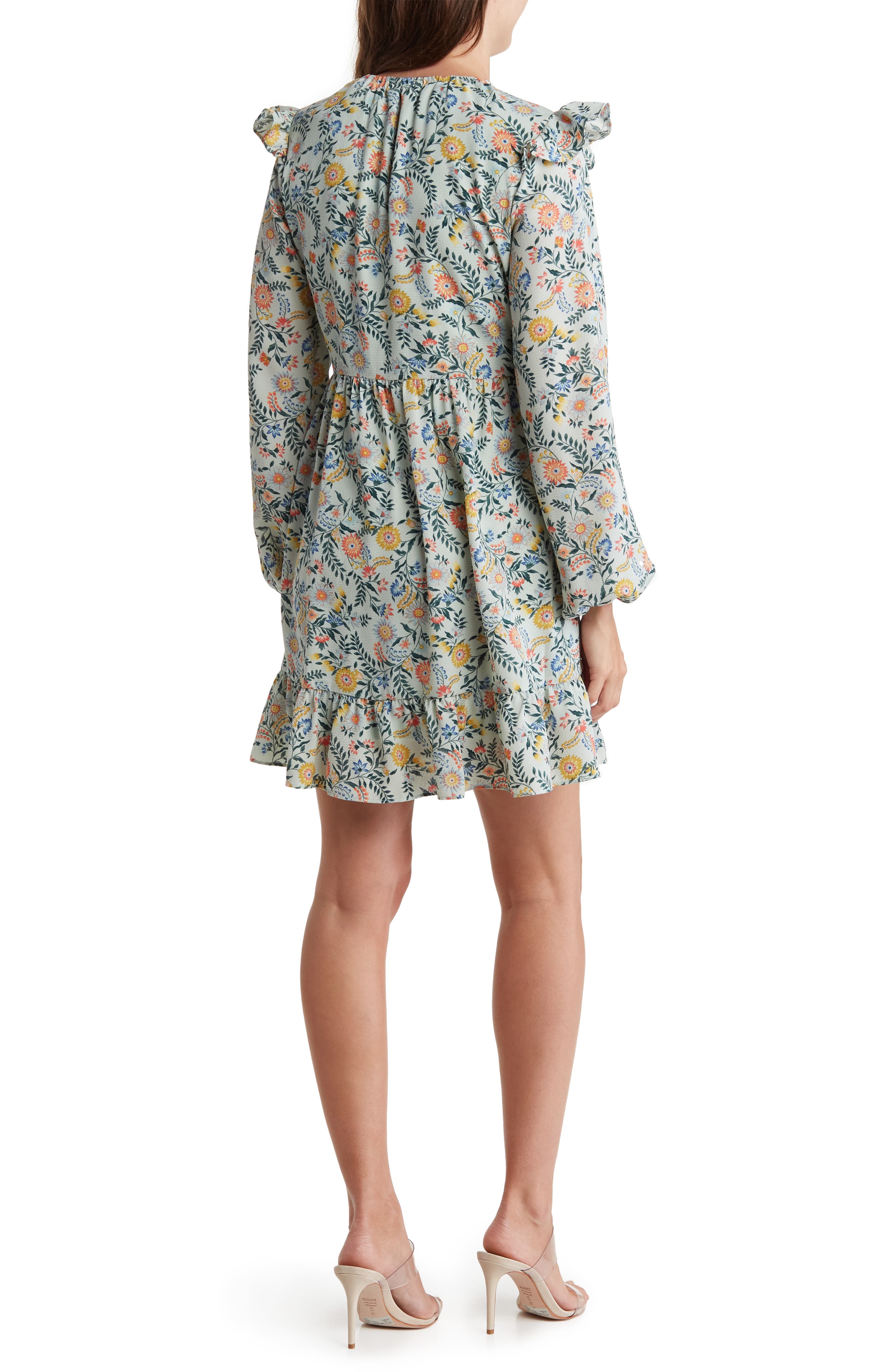 BCBGeneration Ruffle Sleeve Minidress | Nordstromrack