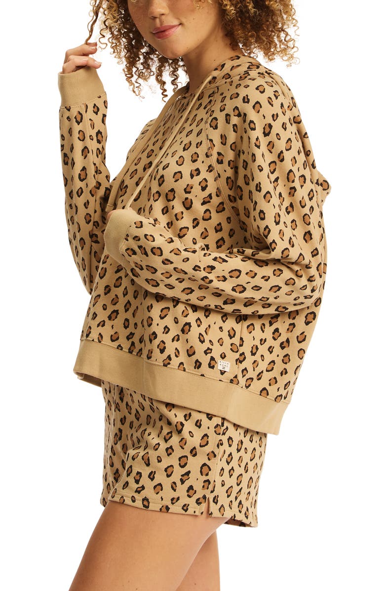 Billabong Surf Waves Leopard Print French Terry Hoodie | Nordstromrack