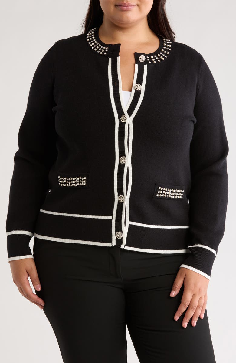BY DESIGN Milly Embellished Button Front Cardigan | Nordstromrack
