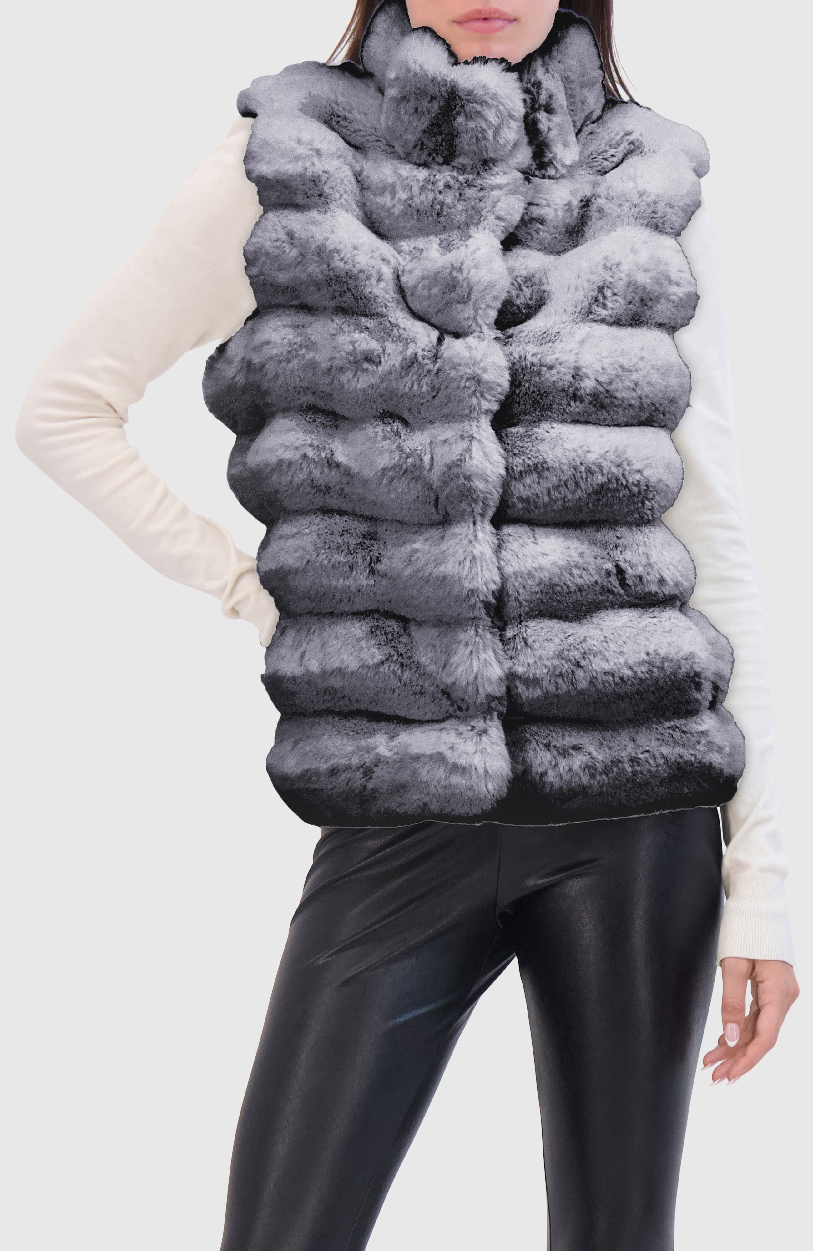 Lyla Grant Fur-Free Chinchilla (Faux Fur) Vest | Nordstrom