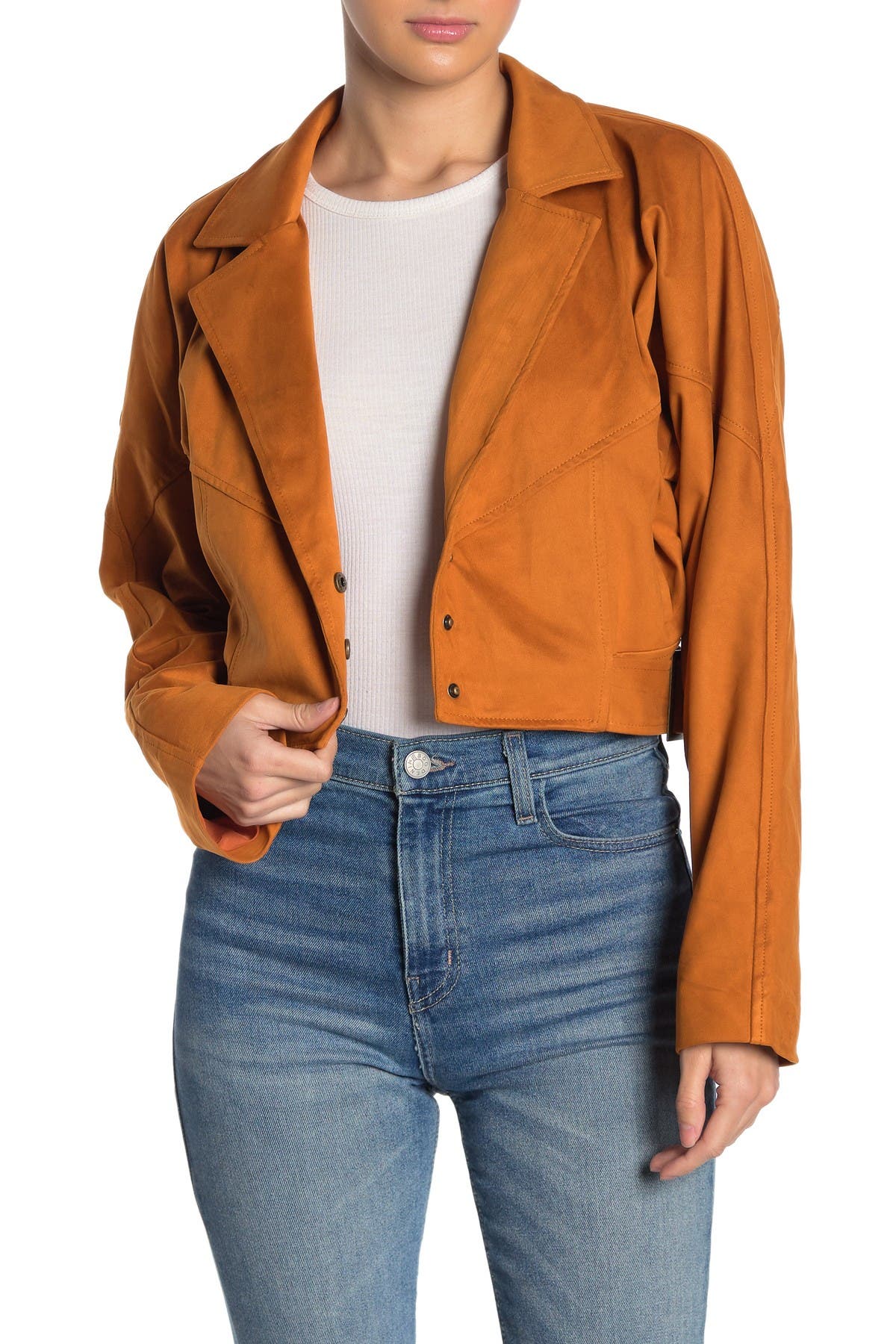 Tularosa Lyon Faux Suede Crop Jacket (Women) | Nordstromrack