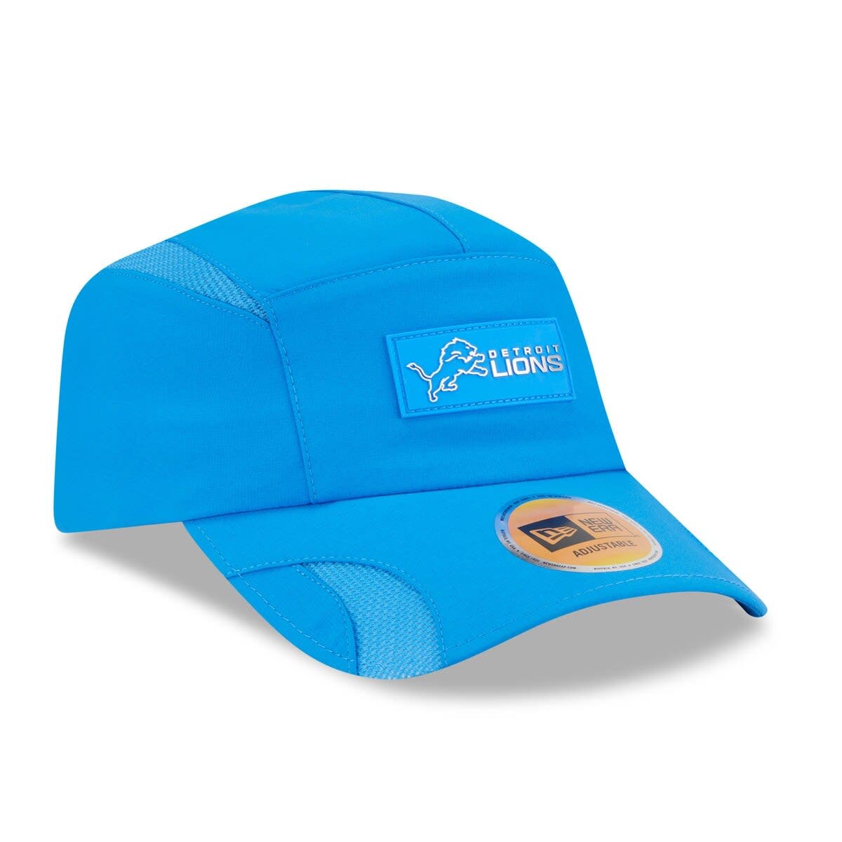 Men's New Era Blue Detroit Lions 2025 Sideline Runner Adjustable Hat ...