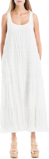 MAX STUDIO LONDON Smocked Tiered Maxi Dress | Nordstromrack