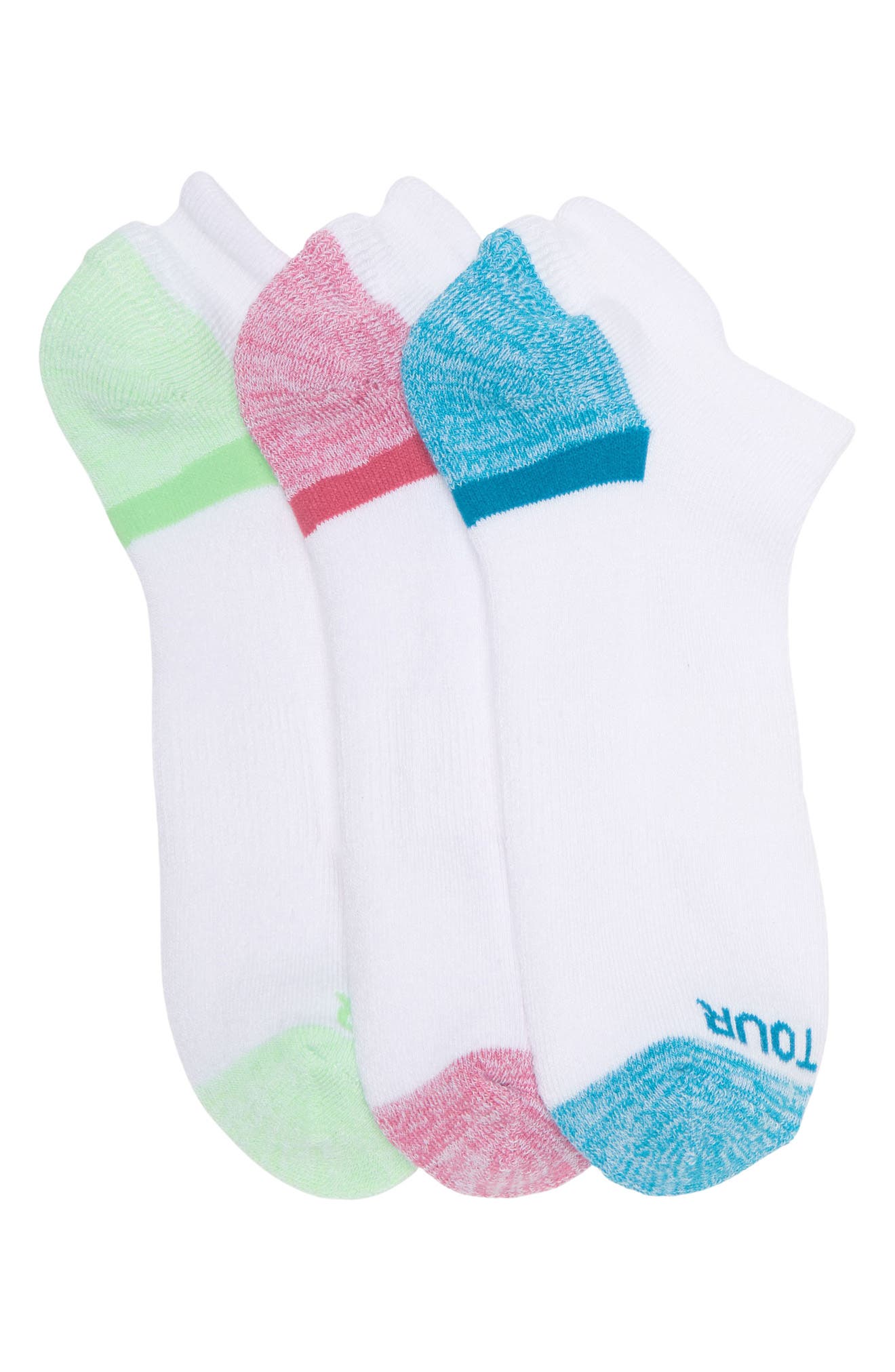 Pop Heel Pad No-Show Active Socks - Pack of 3