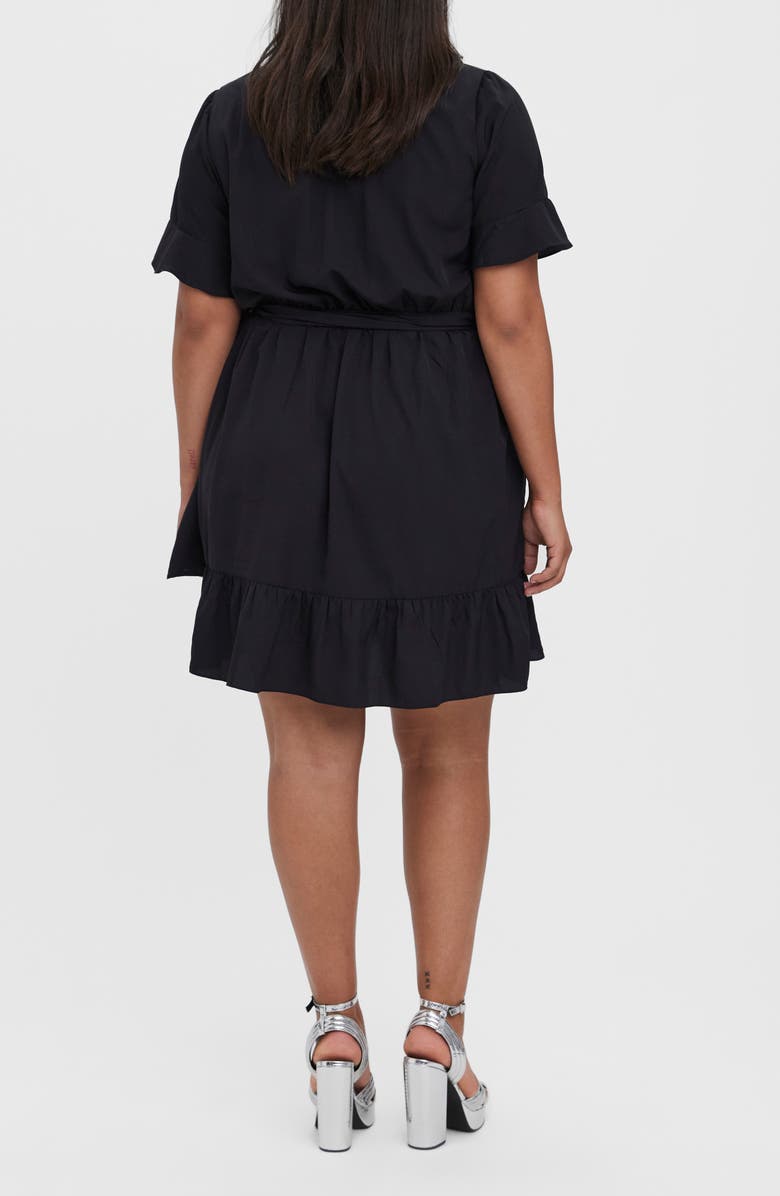 VERO MODA CURVE Henna Ruffle Recycled Polyester Dress | Nordstrom