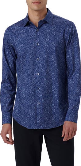 Bugatchi James OoohCotton® Car Print Button-Up Shirt | Nordstrom
