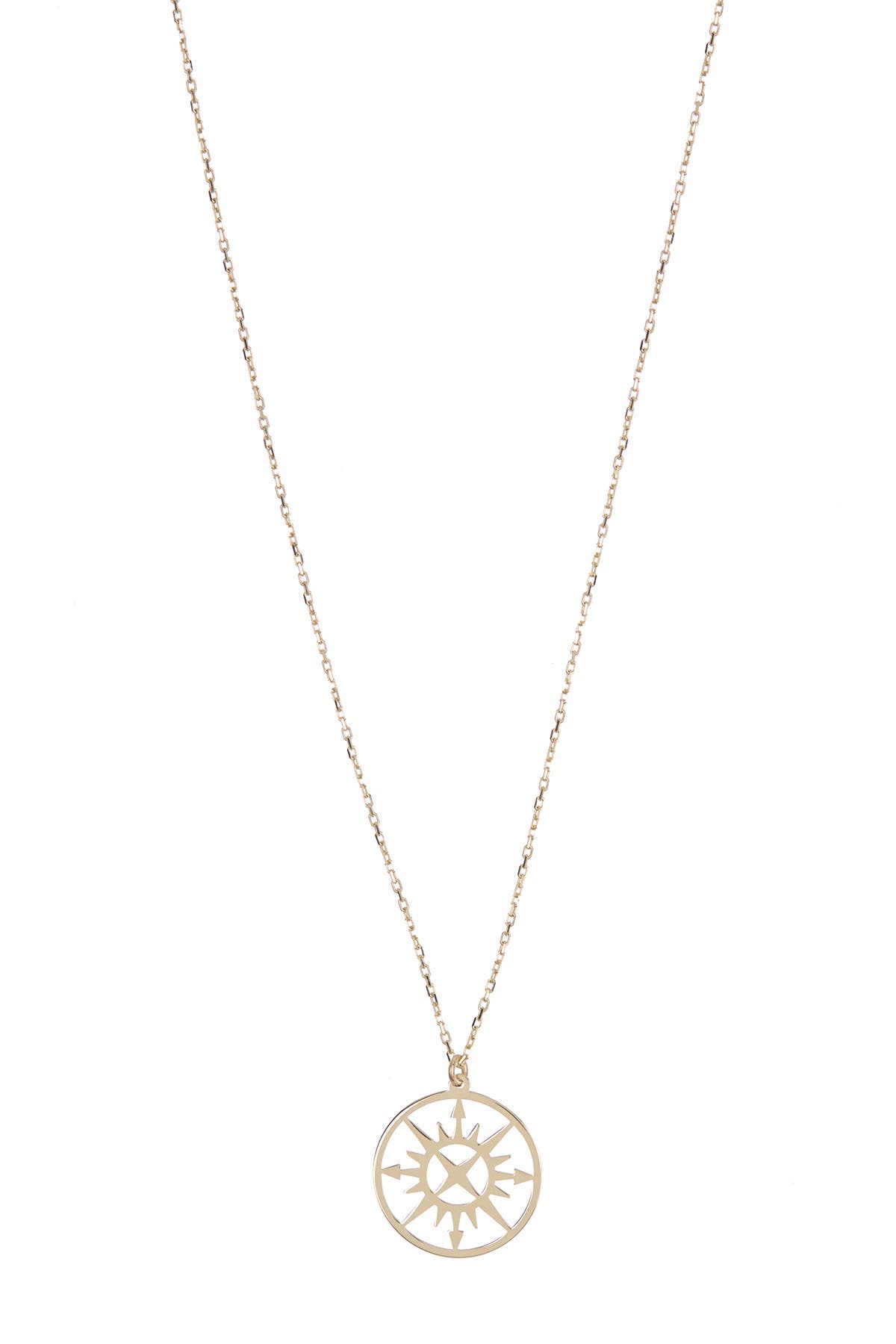 KARAT RUSH 14K Yellow Gold Compass Pendant Necklace | Nordstromrack