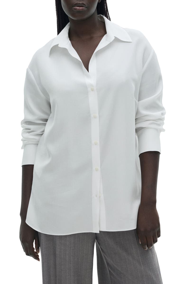 MANGO Fluid Button-Up Shirt | Nordstromrack