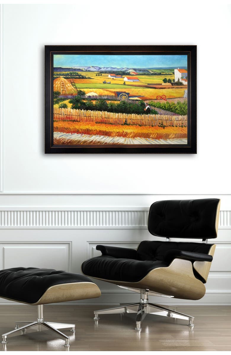 OVERSTOCK ART Vincent Van Gogh The Harvest Framed Canvas Wall Art ...