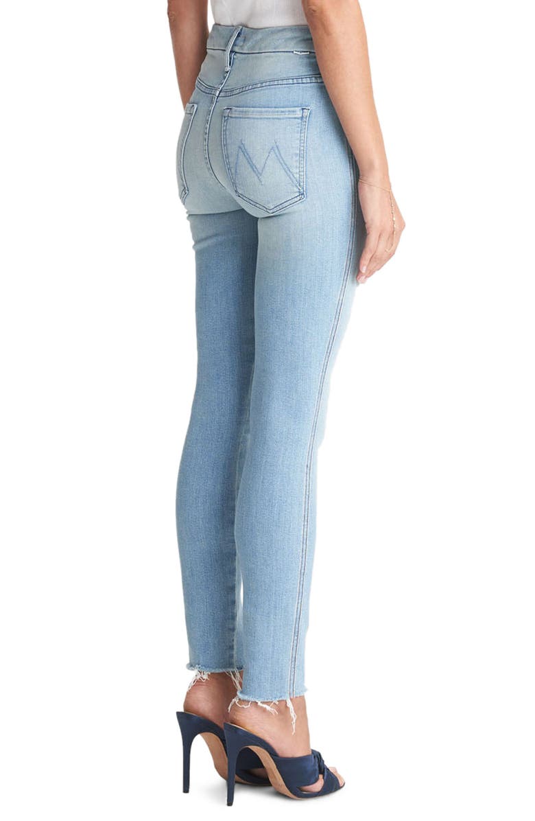 MOTHER Double Looker High Waist Fray Hem Ankle Skinny Jeans | Nordstromrack