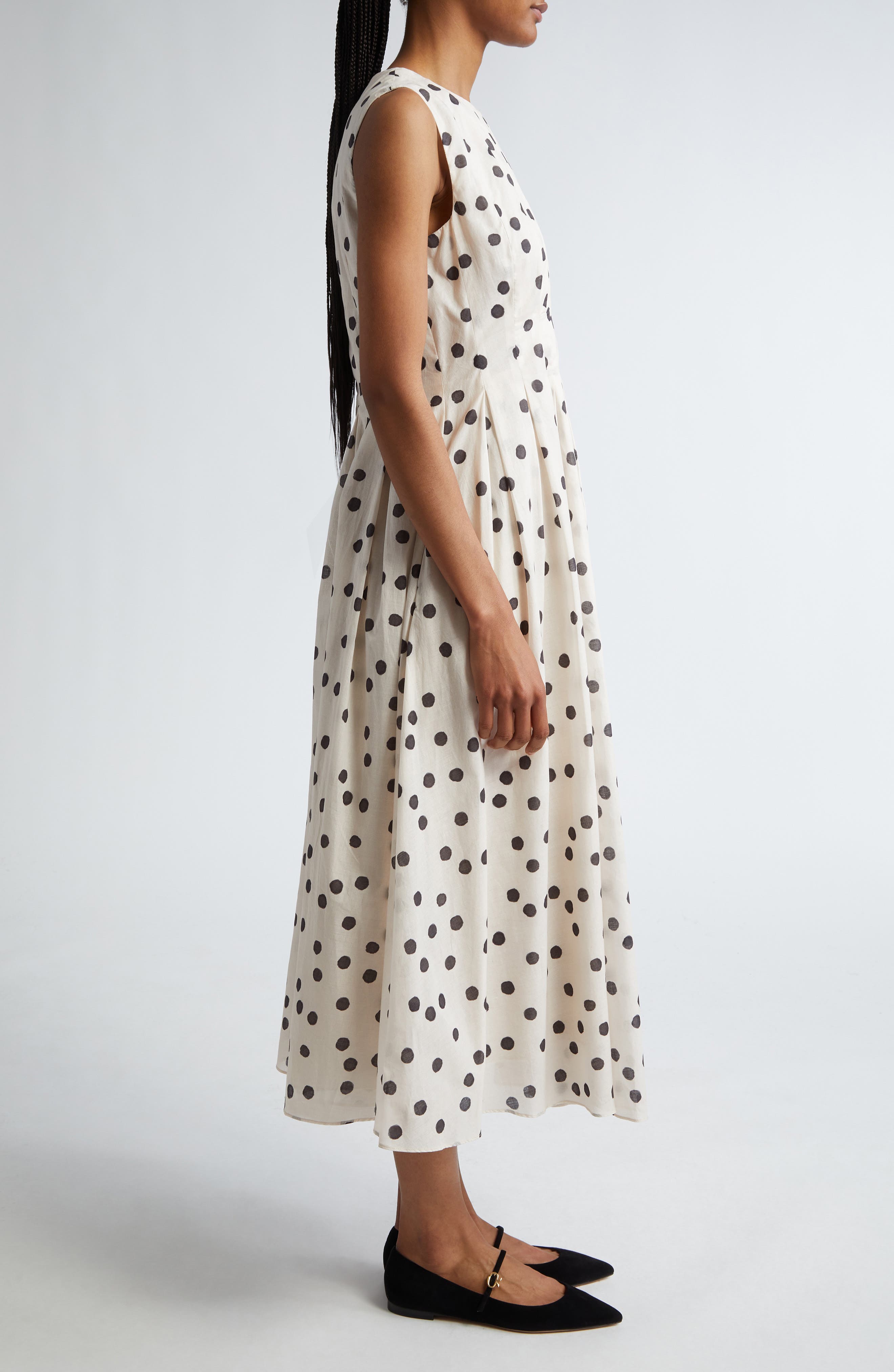 Max Mara Carol Polka Dot Sleeveless Dress | Nordstrom