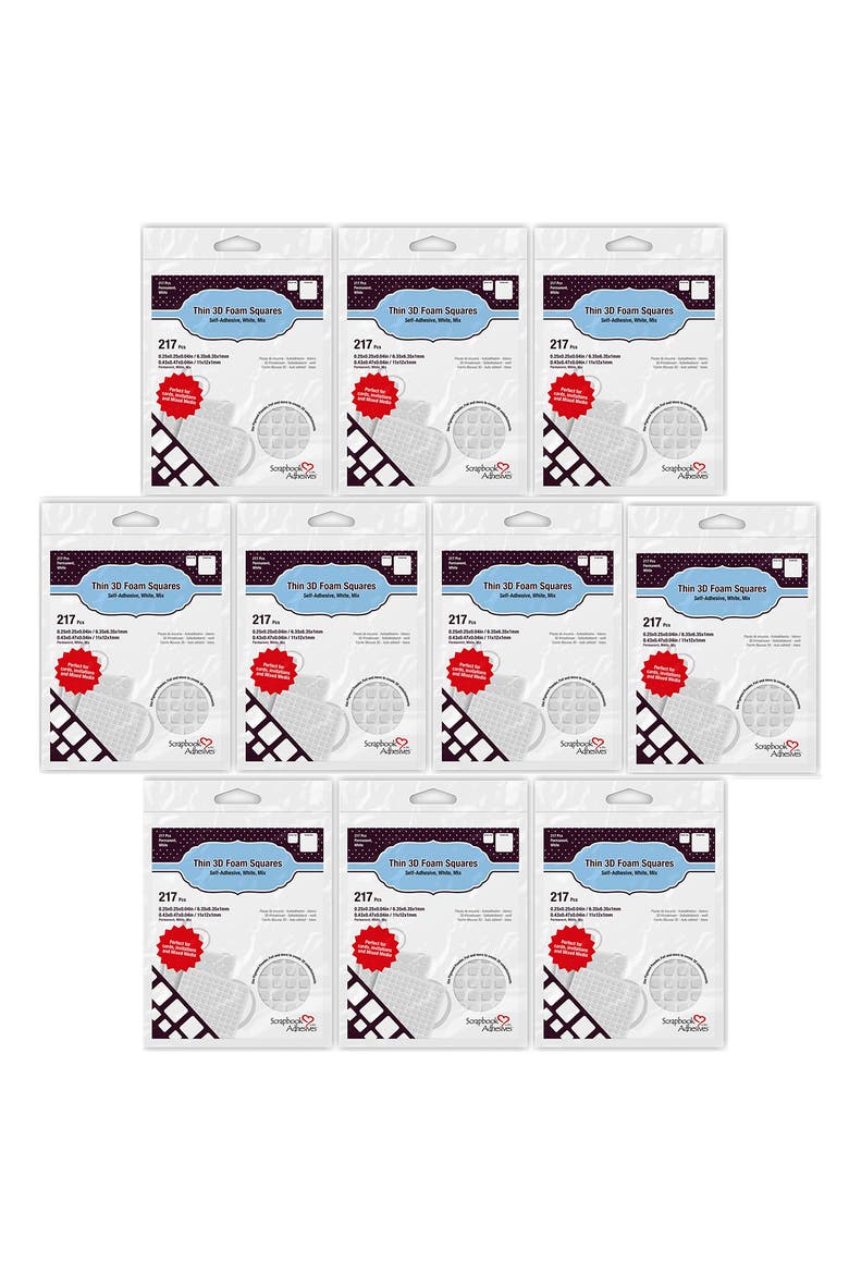 Scrapbook Adhesives by 3L 3D Permanent Adhesive Thin Foam Squares in ...