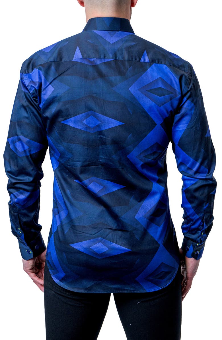 Maceoo Fibonacci Abstract Diamonds Contemporary Fit Button-Up Shirt ...