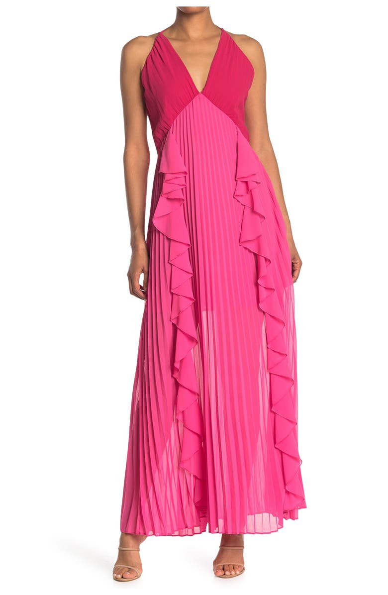 ONE ONE SIX Two Tone Pleated Maxi Dress | Nordstromrack