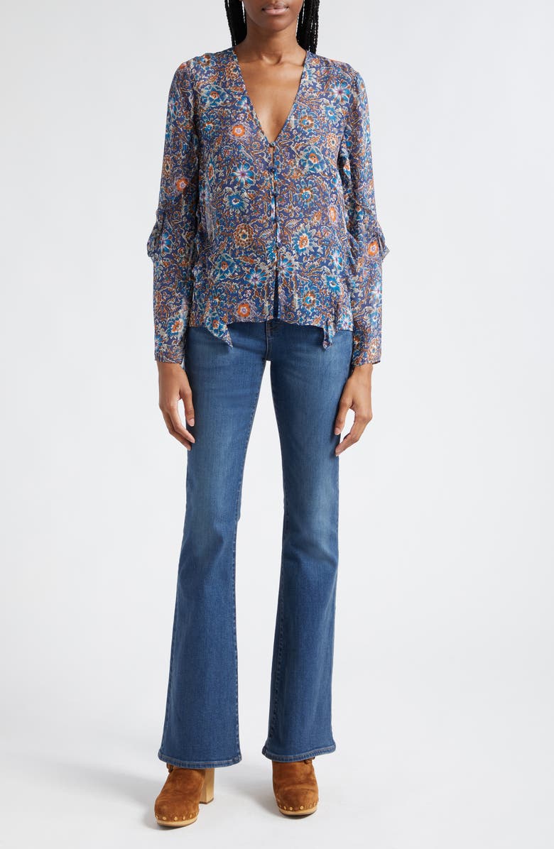 Veronica Beard Beverly High Waist Slim Crop Flare Jeans | Nordstromrack