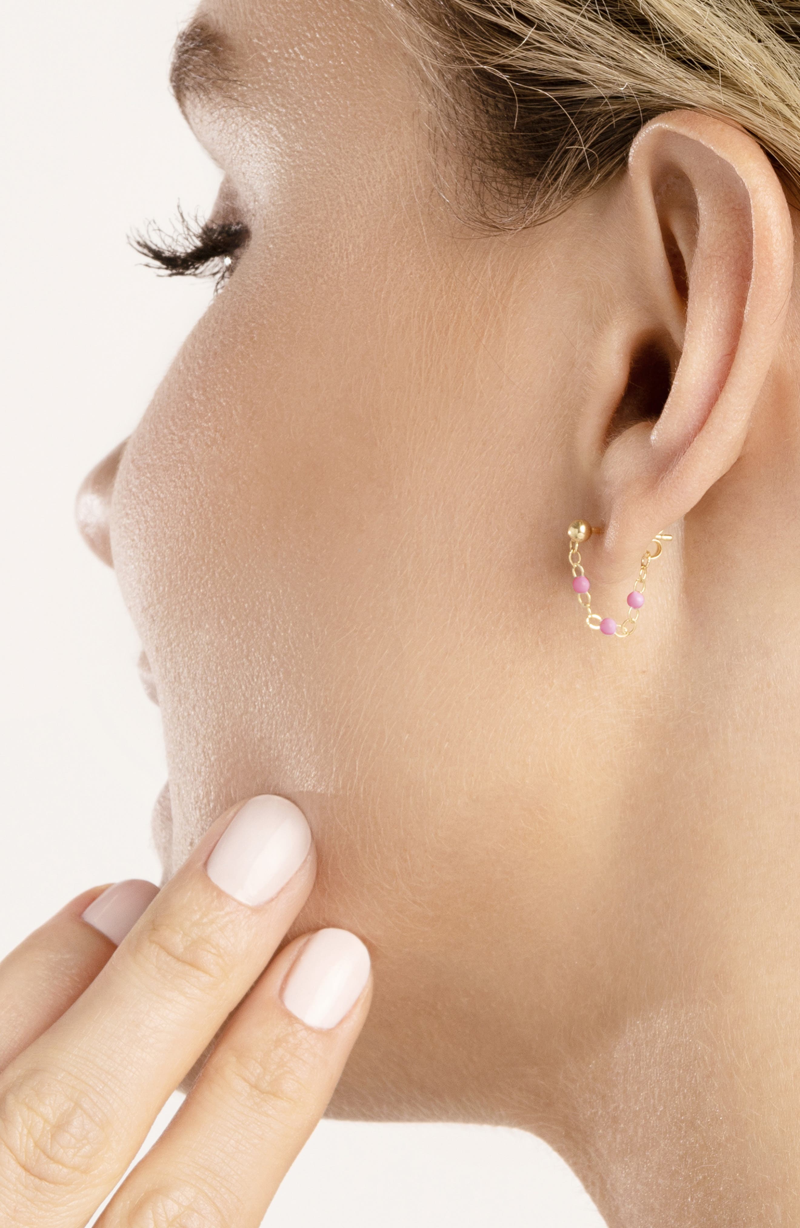 HAWLEY ST Mini Bead Front/Back Chain Earrings (Women) | Nordstromrack