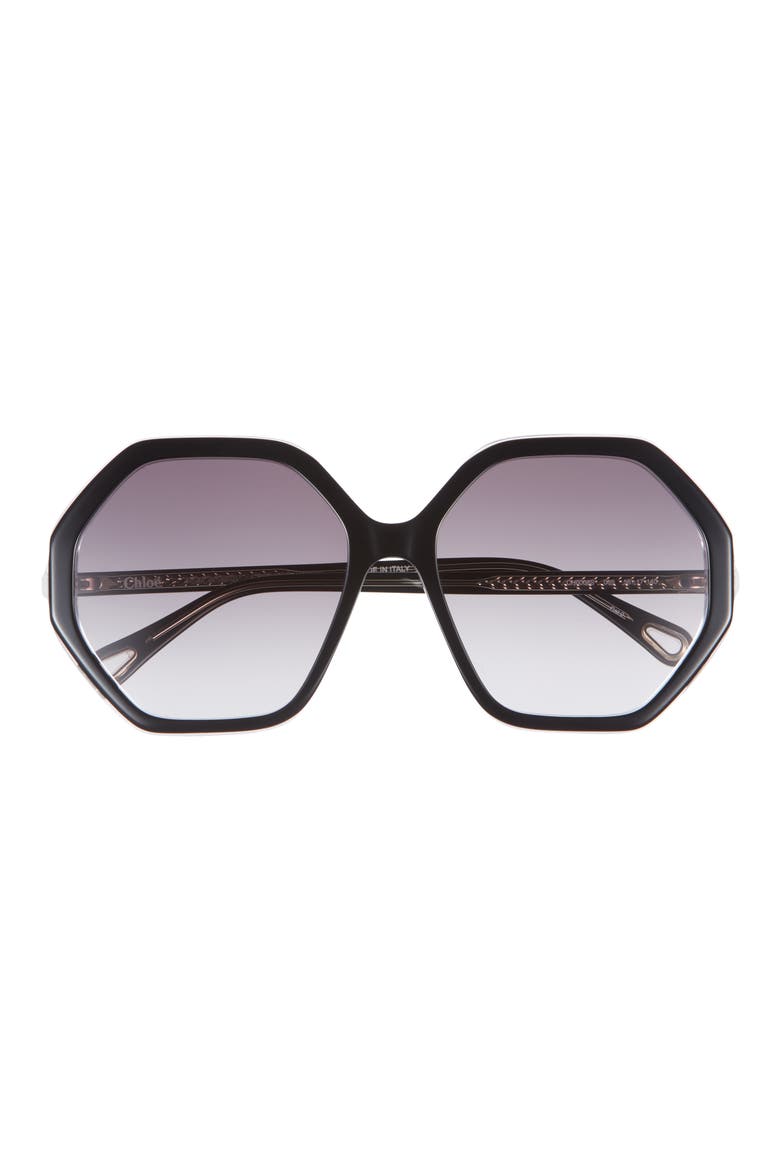 58mm Geometric Oversize Sunglasses (Women) | Nordstromrack