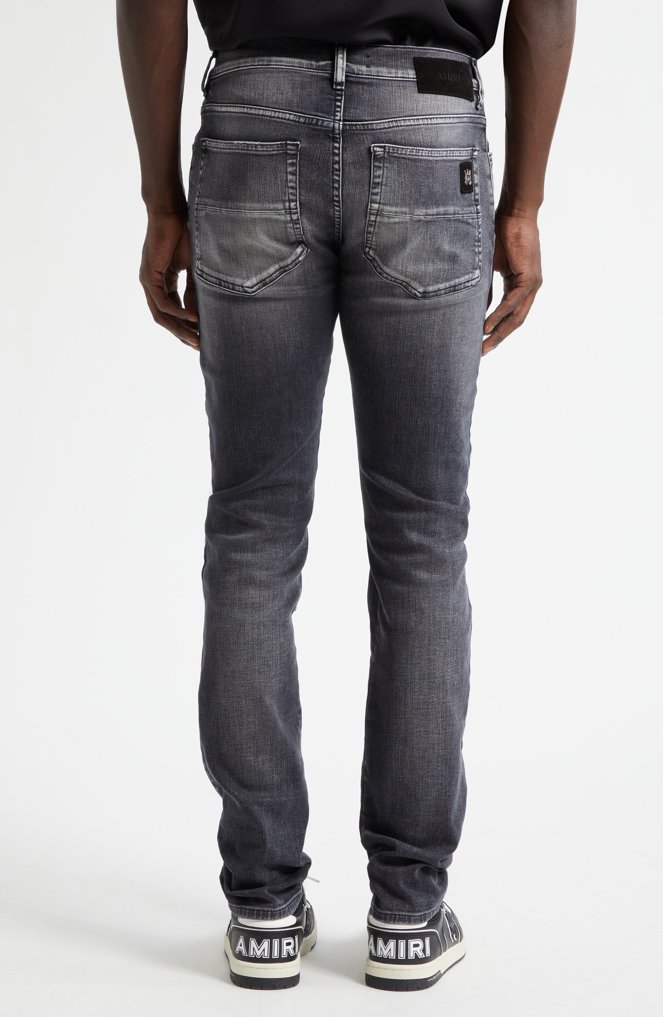 AMIRI Snake Thrasher Ripped & Repaired Stretch Denim Skinny Jeans ...