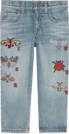 Gucci Insect Appliqué Jeans | Nordstrom