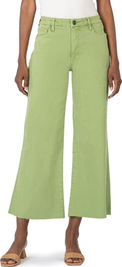 KUT from the Kloth Meg Raw Hem High Waist Ankle Wide Leg Jeans ...