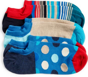 Happy Socks 3-Piece Assorted Ankle Sock Set | Nordstromrack