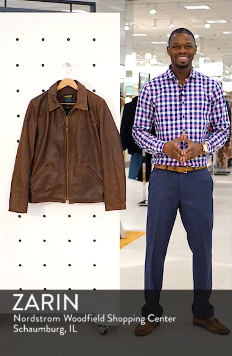 Schott NYC Waxy Naked Buffalo Leather Delivery Jacket | Nordstrom