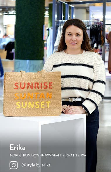 BTB Los Angeles Sunrise, Suntan, Sunset Raffia Tote | Nordstromrack