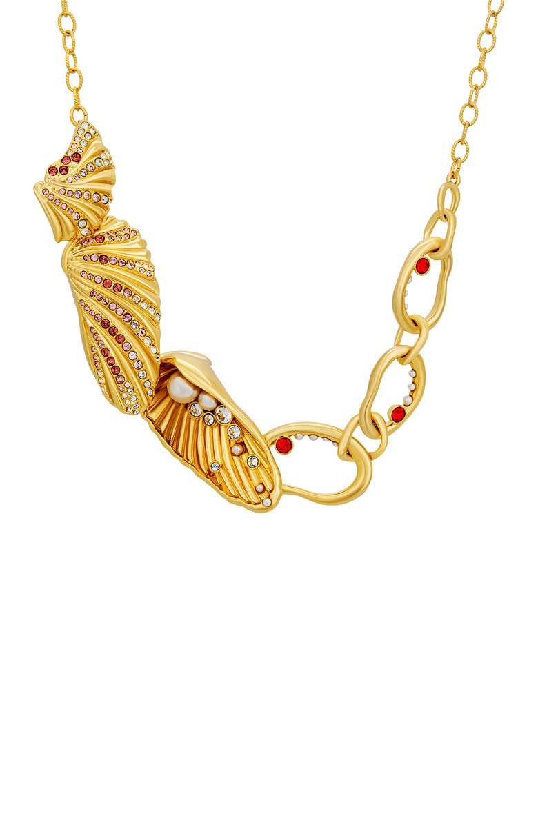 Swarovski Halskette Swarovski Crystal Embellished Imitation Pearl Shell ...